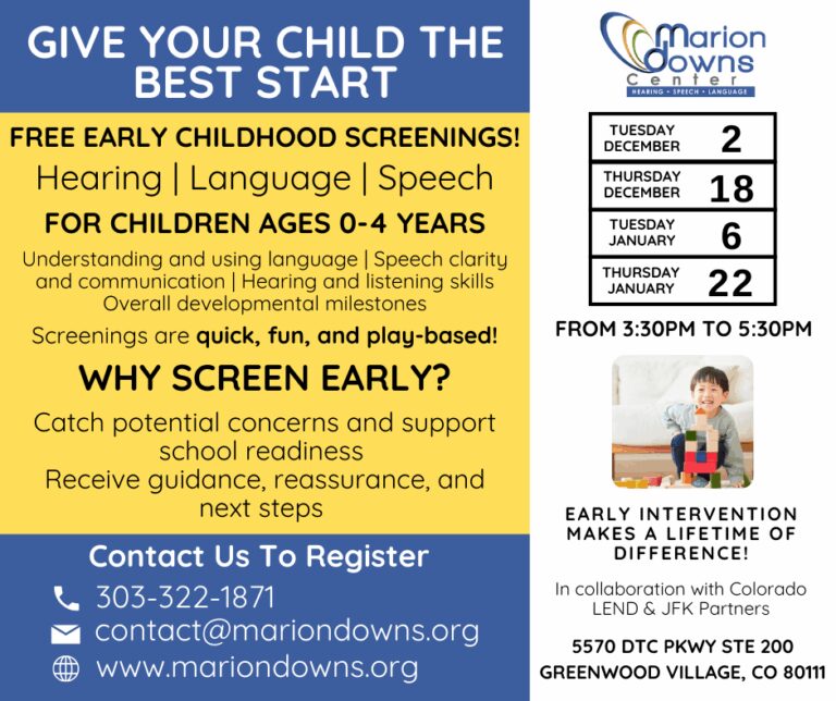 Free Early Childhood Screenings for Hearing, Vision, and Speech ...